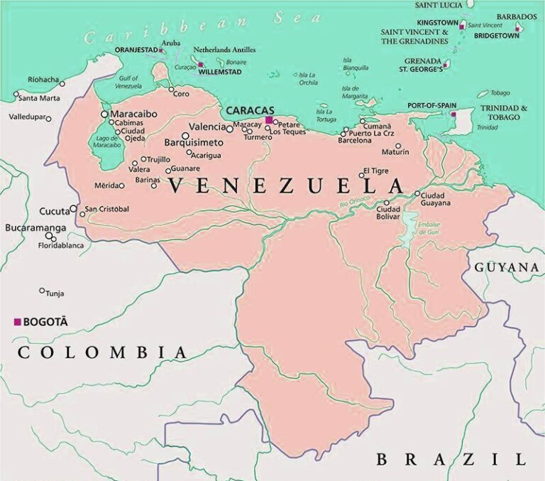 Mapa de Venezuela con Estados y Capitales - Cosas y gente de Venezuela